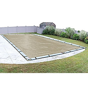 Pool Mate 311632R-PM 20-Year Professional-Grade Winter In-Ground Pool Cover, 16 x 32-ft, Tan