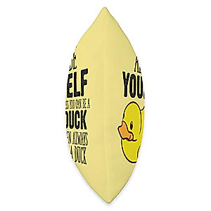 Cute Duck Lover Gifts Cute Always Be Yourself Unless You Can Be A Duck Throw Pillow, 18x18, Multicolor