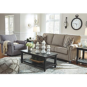 Signature Design by Ashley Renley 360-Degree Swivel Glider Nursery Accent Chair, Gray