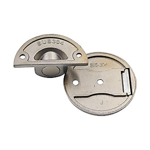 Door Stop, Magnetic Door Catch Doorstop Heavy Duty Brushed Finish with Screw Mount 304 Stainless Steel --Silver