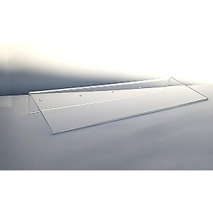 24" Long Clear Floating Shelf (9" deep)