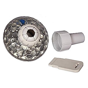 GAME 4310-BB LED Color Changing, Water Powered, No Batteries Needed Return Pool Jet Light, 4.8 x 4 x 4.8 inches, White