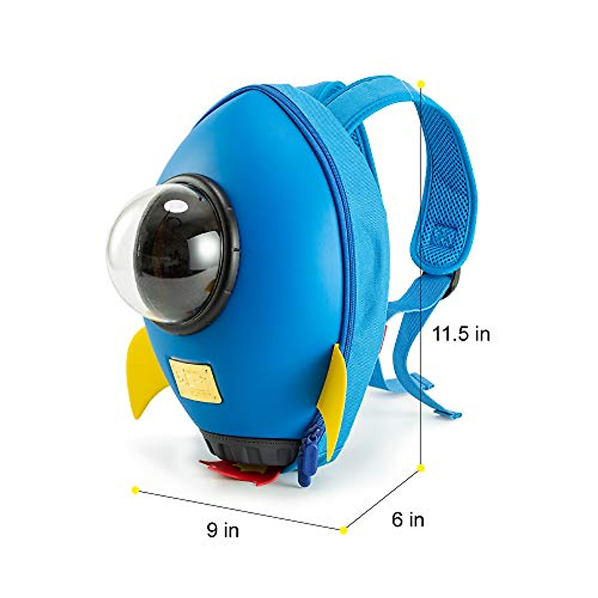 KIDDIETOTES Rocket Backpack for Toddlers, and Children - Perfect for Daycare, Preschool, Kindergarten, and Elementary School