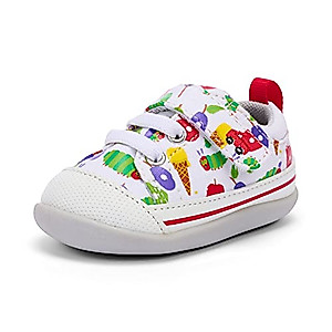 See Kai Run - Stevie II First Walker Shoe for Infants, White/Very Hungry Caterpillar, Infant 5