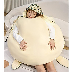 Gujuja Wearable Turtle Shell Party Cosplay Tortoise Plush Toys Doll Soft and Fluffy Stuffed Turtle Pillow (Medium)