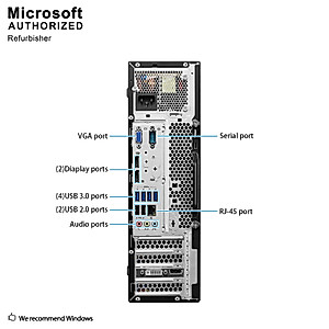 Lenovo ThinkStation P310 SFF High Performance Business Desktop Computer, Intel Core i3-6100 3.7GHz, 32G DDR4, 2T HDD, WiFi, BT, 4K Support, DP, VGA, Win 10 Pro 64 English/Spanish/French(Renewed)