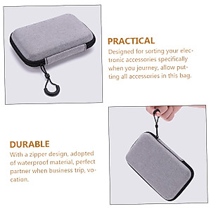 FAVOMOTO 4 Pcs Multifunctional Storage Bag Wireless Mic Bag Portable Wireless Mic Case Usb Guitar Cable Wireless Headset Microphone Headphone Pouch Lapel Storage Box Travel Eva Outdoor