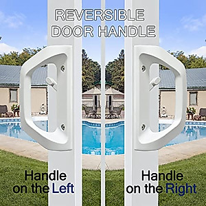 EASILOK Sliding Patio Door Handle Set with Mortise Lock, Heavy Duty Replacement Sliding Glass Door Handle Set, Fits Door Thickness from 1-1/2" to 2-4/25", 3-15/16”Screw Hole Spacing, Non-Handed