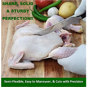 Mealtime Ace Luxury Boning Knife 6.5 Inch – Best Boning Knife for Meat Cutting - Fillet Knife for Meat - Meat Trimming Knife - Deboning Knife - German Steel Butcher Knife – Meat Knife - Great Gift