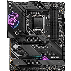 MSI MPG Z690 Edge WiFi Gaming Motherboard (ATX, 12th Gen Intel Core, LGA 1700 Socket, DDR5, PCIe 5, 2.5G LAN, M.2 Slots, Wi-Fi 6E)