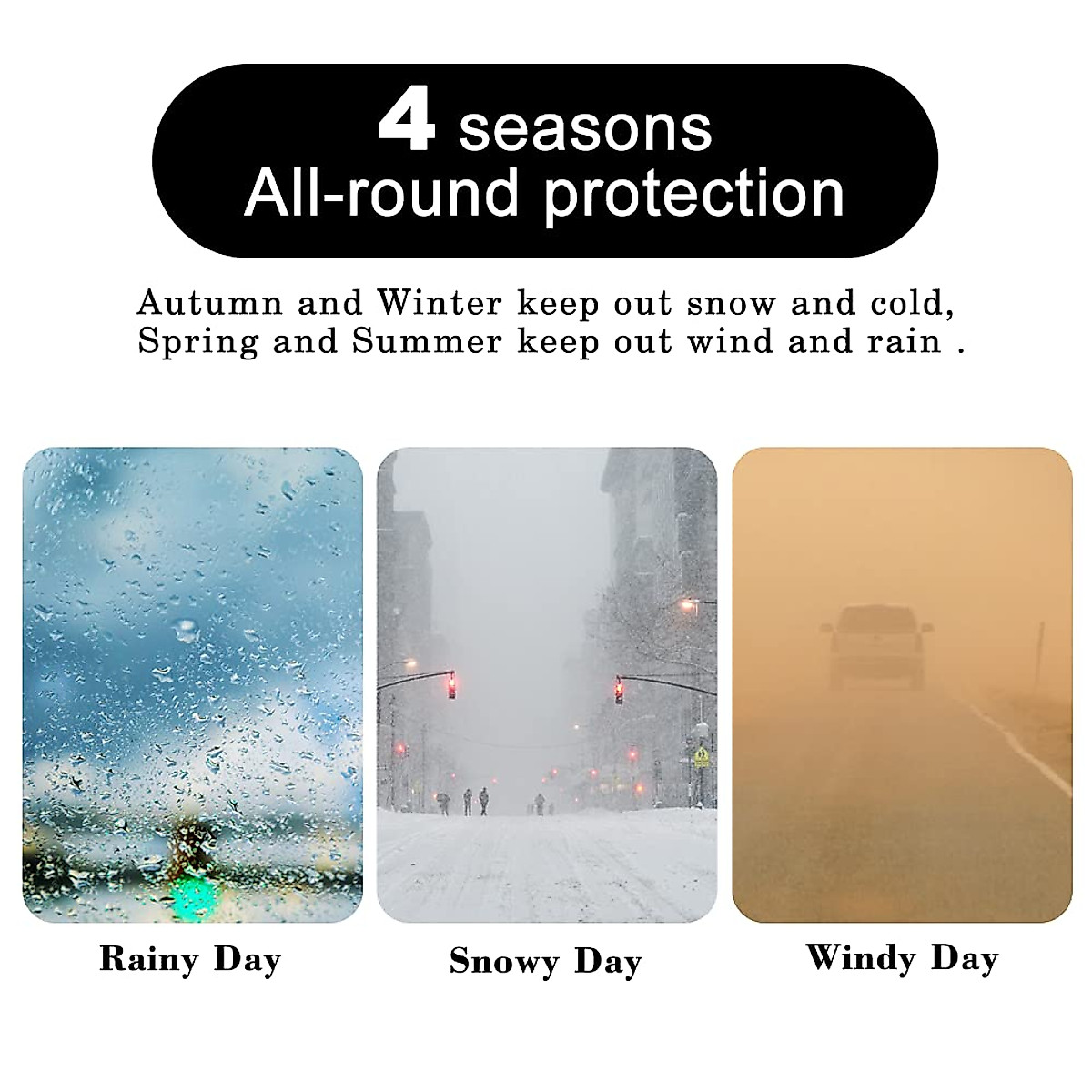 Blahoo Stroller Rain Cover Universal,Windproof Waterproof,Breathable Warm Shield. Baby Travel Weather Shield.