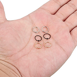 Yaalozei 20G Nose Rings Hoop Piercing Jewelry for Women 20 Gauge Stainless Surgical Steel Thin Septum Nose Eyebrow Lip Smiley Ring Cartilage Tragus Helix Rook Daith Hoop Earring Piercing Jewelry Men