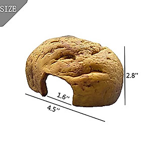 Reptile Rock Hide Cave Resin Rock Hideout Reptile Shelter Habitat Accessories Terrarium Decoration for Gecko Spider Snake Frog Tortoise and Other Small Animals