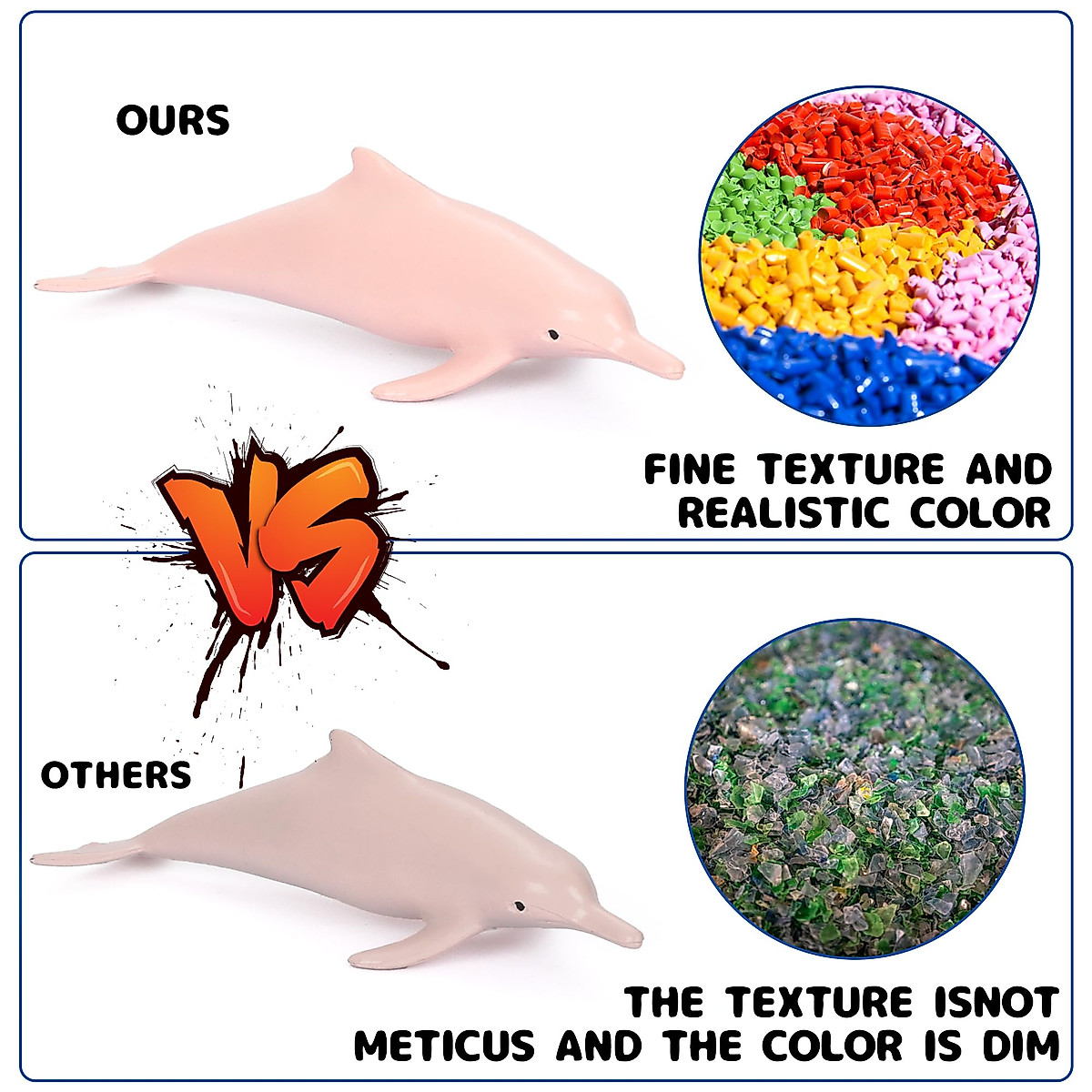 Dolphin Toy 12PCS Cake Topper Birthday Party Supplies Mini Dolphin Figurines Set Sea Creature Plastic Fish Learning Toy Gift