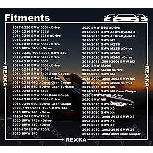 Rexka 40pcs Bumper Trim Wheelhouse Liner Push-Type Retainer Clip Rivet Compatible with BMW 51-11-8-174-185 51118174185