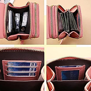 VYOFLA Anti-theft Leather Bag - RFID Blocking PU Leather Crossbody Bag for Women - Small Cell Phone Purse Shoulder Handbag (F)