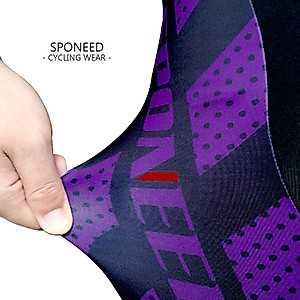 Padded Biking Shorts for Men Cycling Biking Gear Gym Rider Training Pants Compression US XXL Black Purple
