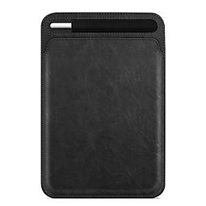 Fintie Sleeve with Pencil Holder for iPad Air 11 & Air 5/4, iPad 10th Gen / 9th Gen/Pro 11-inch, Slim Fit Vegan Leather Protective Cover Carrying Case Bag, Black