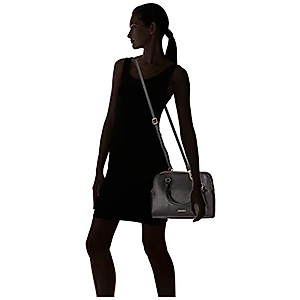 NINE WEST womens Cyra List SATCHEL, Black, One Size US
