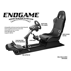 ProAm USA Racing Seat Gaming Chair Simulator Cockpit Steering Wheel Stand for Logitech G29 Thrustmaster Xbox Playstation PS4