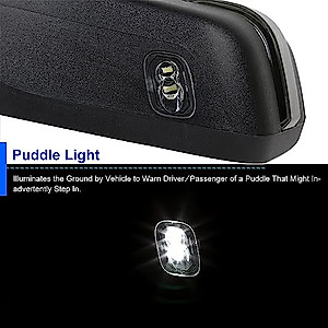 Spec-D Tuning Power Heated Tow Mirrors+Smoke LED Signal+Puddle 22Pin & 8Pin Compatible with Ford F150 2015-2018