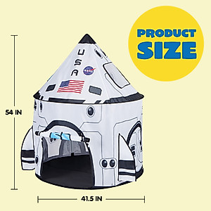 JOYIN Rocket Ship Play Tent Pop up Play Tent Kids Indoor Outdoor Spaceship Playhouse Tent Set