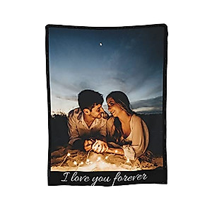 Custom Blanket with Picture Collage Customized Throw Blankets,Adult Kid Birthday Christmas Birthday Wedding Gifts Personalized for Dad Mom,Kids,Dogs,Friends or Couples Photo 40"x30"