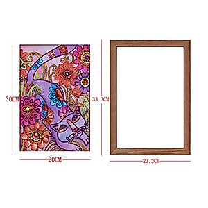 New Pattern Picture Photo Frames Wooden Effect Various Irregular Diamond Painting Crystal Diamond Decal 24cm x 34cm x 2.5cm (Original)