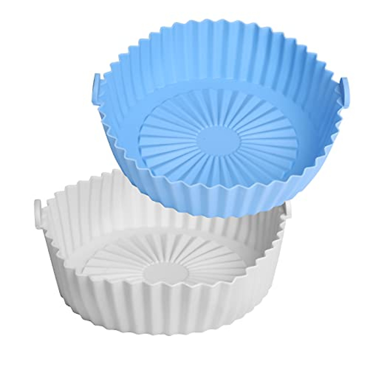 2 Pack Air Fryer Silicone Liner Round 6.5 Inch Reusable Air Fryer Silicone Basket Heat Resistant Easy Cleaning Air fryers Silicone Pot for 1 to 3.5 Qt for Air fryer Oven Accessories