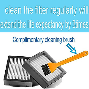 Replacement Parts and Accessories Compatible with iRobot Roomba i3+i4 i6+i7 i7+i8 i8+/Plus E5 E6 E7 I, E&J Series 2 Sets of Multi Surface Rubber Brushes 8 High-Efficiency Filters 8 Side Brushes…