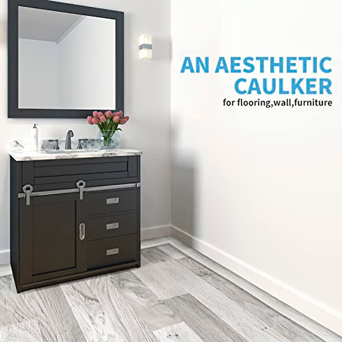 Art3d 4 FT Self Adhesive Vinyl Floor Transition Strip, Laminate Floor Strip Floor Flat Divider Strip for Joining Floor Gaps,Carpet Threshold Transition,Floor Tiles（1.57in, White-Washed）