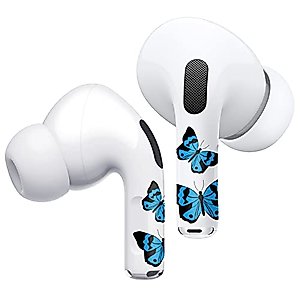 ROCKMAX AirPods Pro Skin Wrap, Customized AirPods Pro 2 Skin and Accessories for Women, Butterfly AirPods Sticker for Your Air Pods Decoration, with Installation Tool (HD 142)