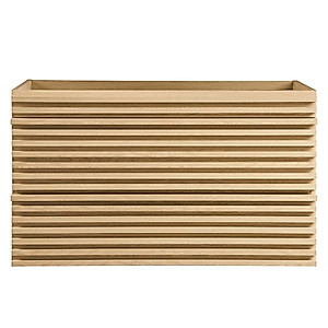 Modway Render 36" Wall-Mount Bathroom Vanity Cabinet in Oak-Sink Basin Not Included, 36 Inch