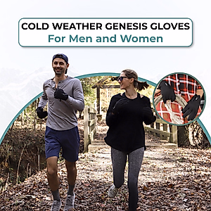 Mountain Made Cold Weather Gloves for Men and Women 2.0 with NEW UPGRADED ZIPPPERS,black,large