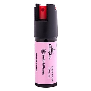 Smith & Wesson Pepper Shield Quick Release Pepper Spray Keychain with Plastic Holster and Belt Clip, .50-Ounce, Pink Finish