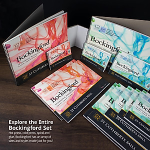 St. Cuthberts Mill Bockingford Watercolor Paper Pad - 10x7-inch White Water Color Paper for Artists - 12 Sheets of 140lb Cold Press Watercolor Paper for Gouache Ink Acrylic Charcoal and More