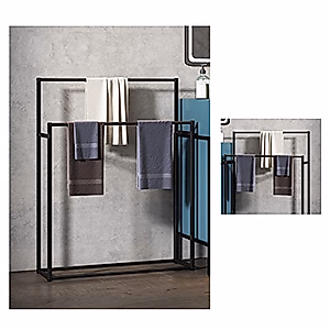 Freestanding Towel Rack 2 Tiers Hand Towel Holder Organizer for Bathroom Accessories,Metal Towel Rack Stand Towel Drying Rack,Sturdy and Rust-Resistant,Gold,60cm(24inch)