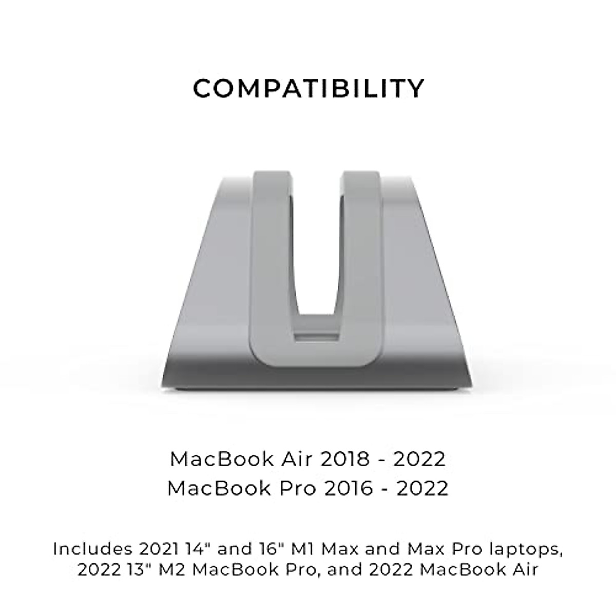 HumanCentric Vertical MacBook Stand - Space Gray Aluminum