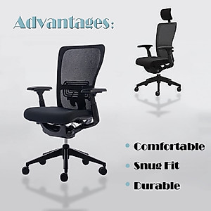 Dpwrrot Arm Pads Caps Replacement for Haworth Zody Office Chair 1 Pair(Black)