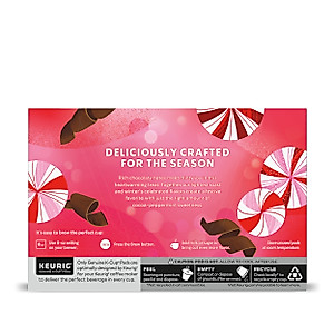 Starbucks K-Cup Coffee Pods, Peppermint Mocha Naturally Flavored Coffee for Keurig Brewers, 100% Arabica, Limited Edition Holiday Coffee, 6 Boxes (60 Pods Total)