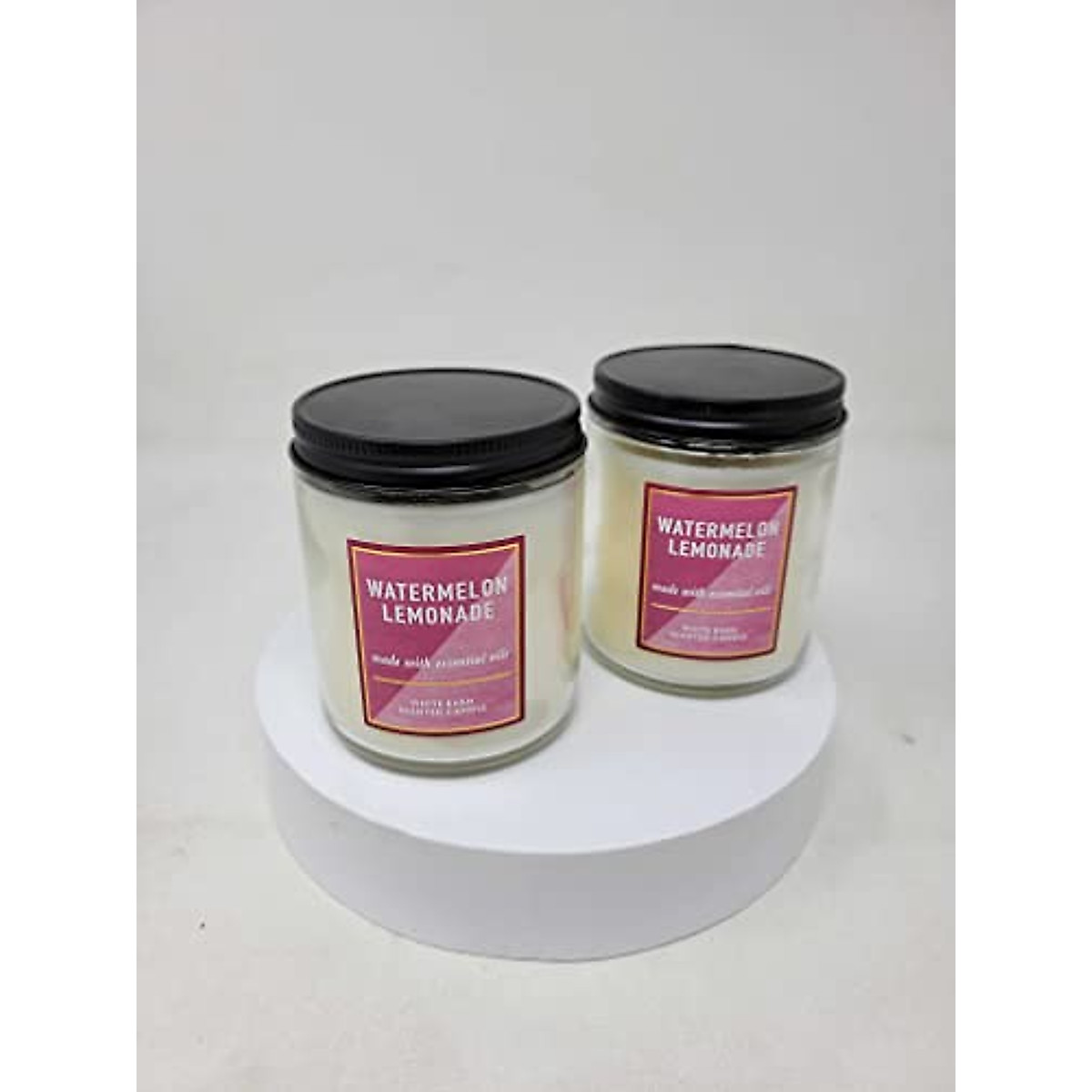 Bath and Body Works 2 Piece Pack (7oz/198g ) Watermelon Lemonade Single Wick Scented Candle