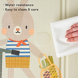 Taf Toys Extra-Large Cushioned Folded Baby Play Mat Foam Play Mat, 79" x 59" Large Baby Mat for Floor Foldable Playmats for Babies and Toddlers, Waterproof Foam Playmat, Kids Play Mat with Travel Bag