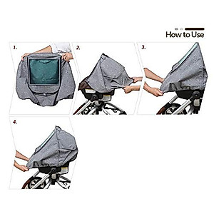 Manito Melange Infant Carseat Weather Shield (Black)