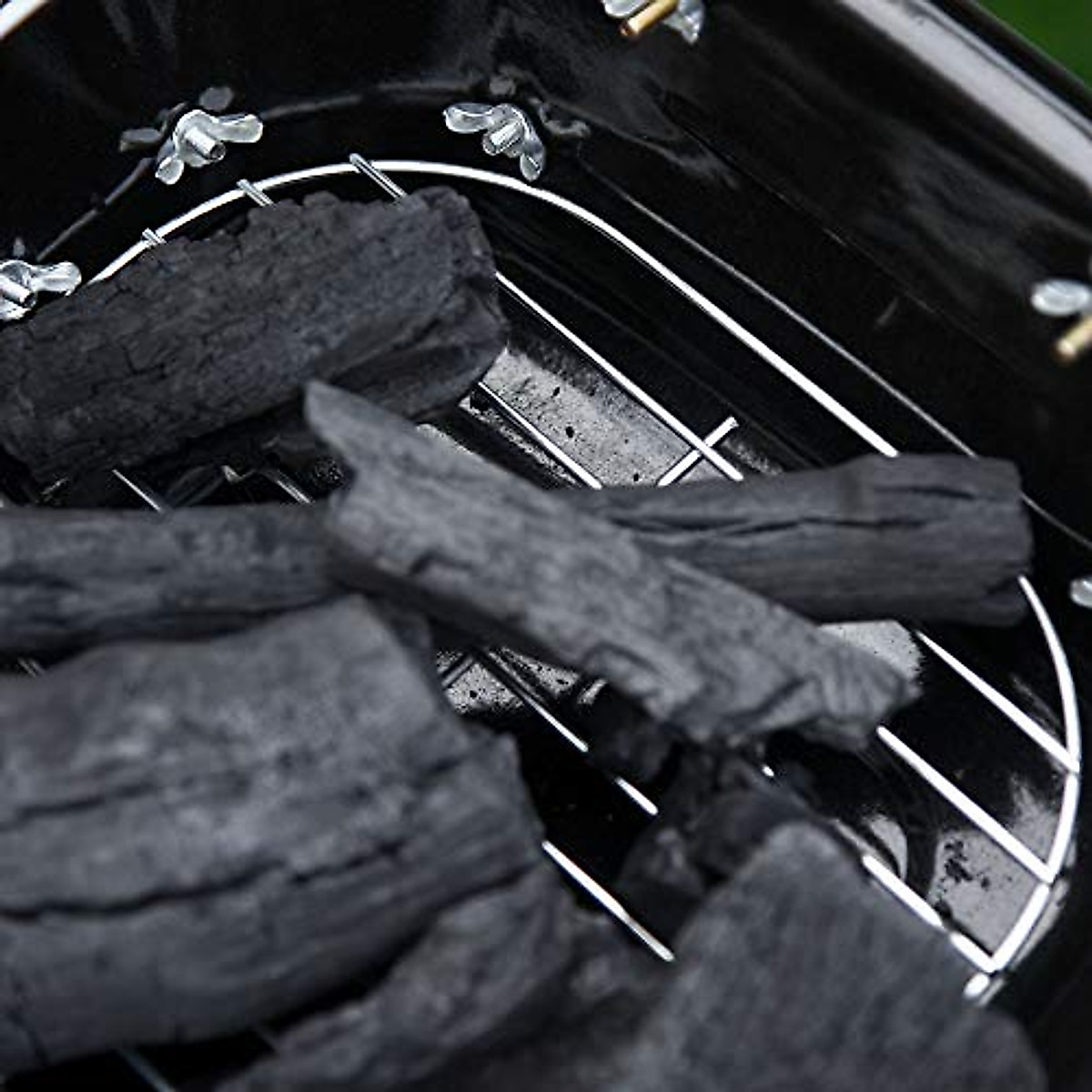 Outsunny 14'' Iron Tabletop Charcoal Grill with Portable Anti-Scalding Handle Design, Folding Legs for Outdoor BBQ for Poolside, Backyard, Garden