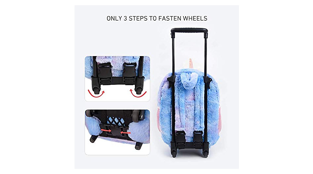 Funday Unicorn Kids Backpack - 3-Way Trolley & Plush Toy
