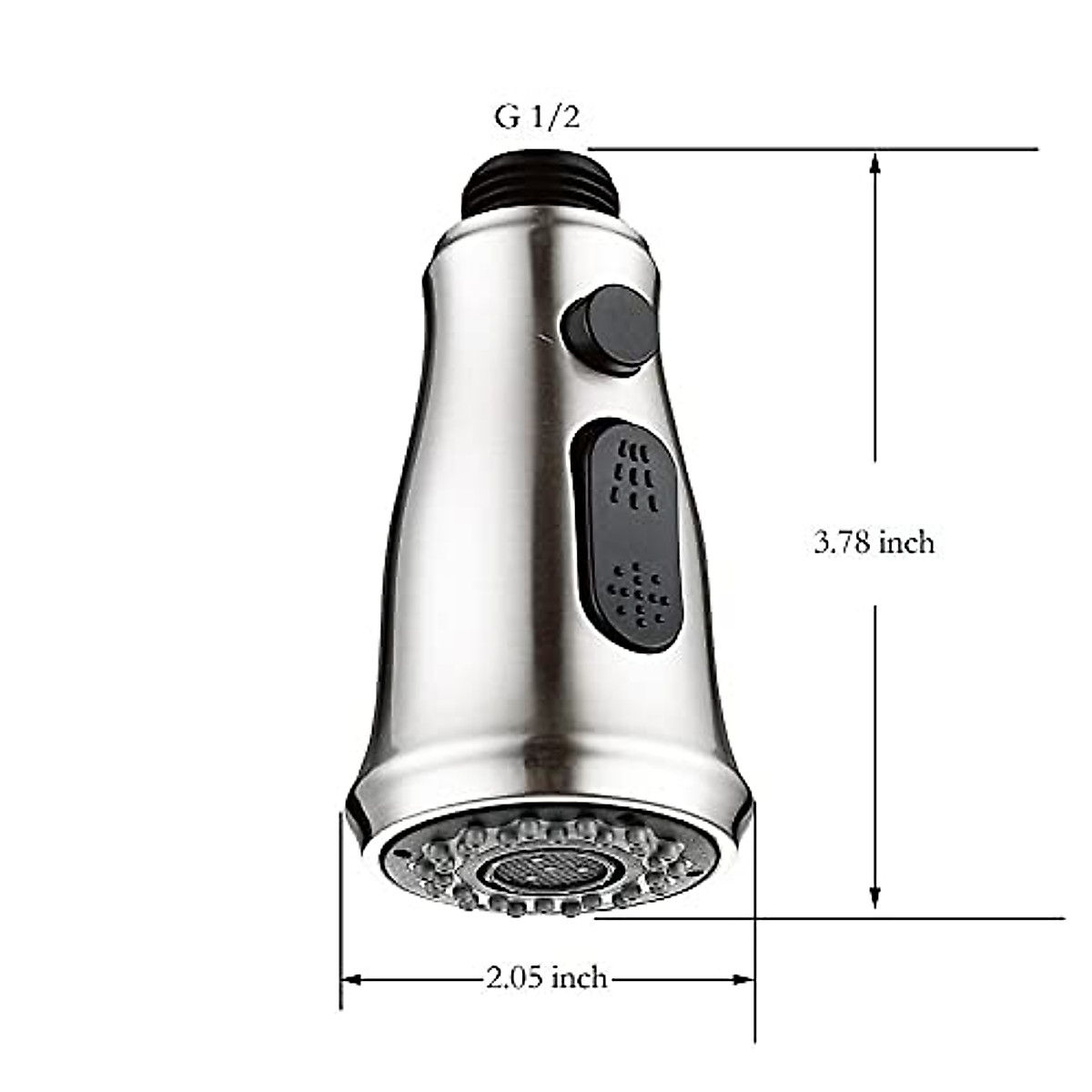 LikeHome Pull Out Spray Head for Pull Down Kitchen Faucet 3 Function Replacement Part for Pull Down Sink in Chrome Finish