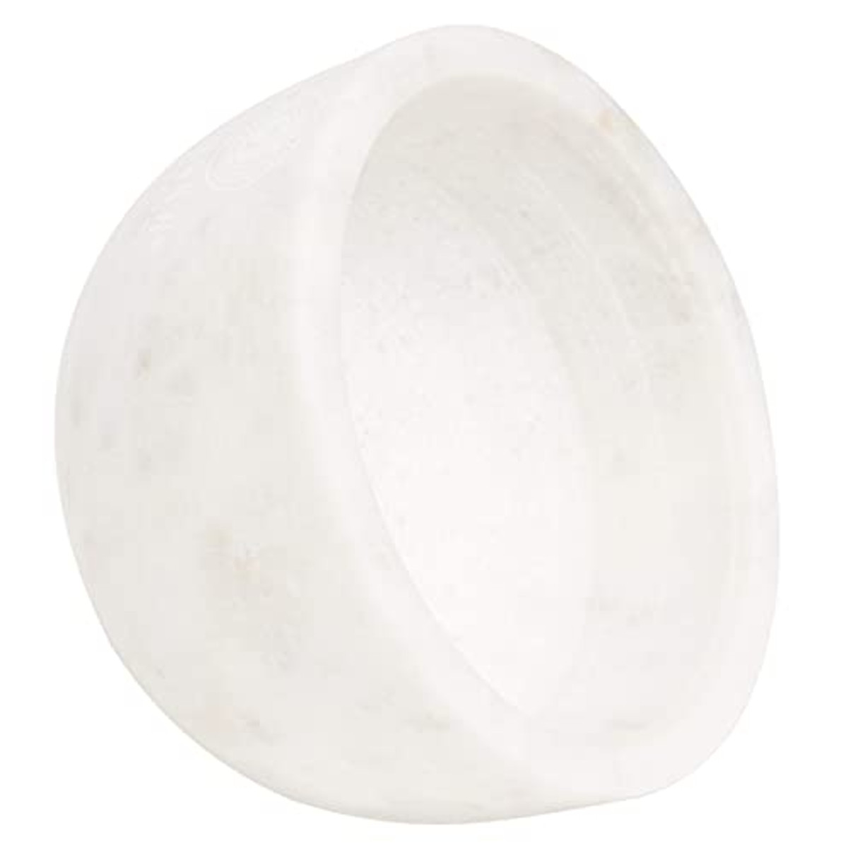 SHASH Marble Shaving Bowl, White - Lather Mug with Interior Grooves Builds a Rich, Foamy Froth - Retains Heat for a Close, Comfortable Shave - Compact, Sophisticated Design (White)