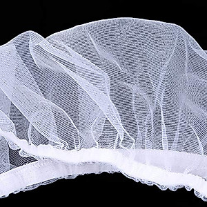 Meolin Bird Cage Skirt Bird Cage Seed Catcher Seeds Guard Parrot Mesh Net Cover Stretchy Shell Skirt Traps,M White,21.25 * 6.69inch