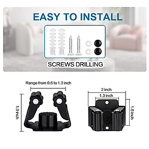 JAMEND CLXP New 3PCS Broom and Mop Holder, Heavy Duty Garden Tool Organizer Rack Rake and Shovel Handle, Stainless Steel Mop Hanger. Wall Mounted with Screws.…