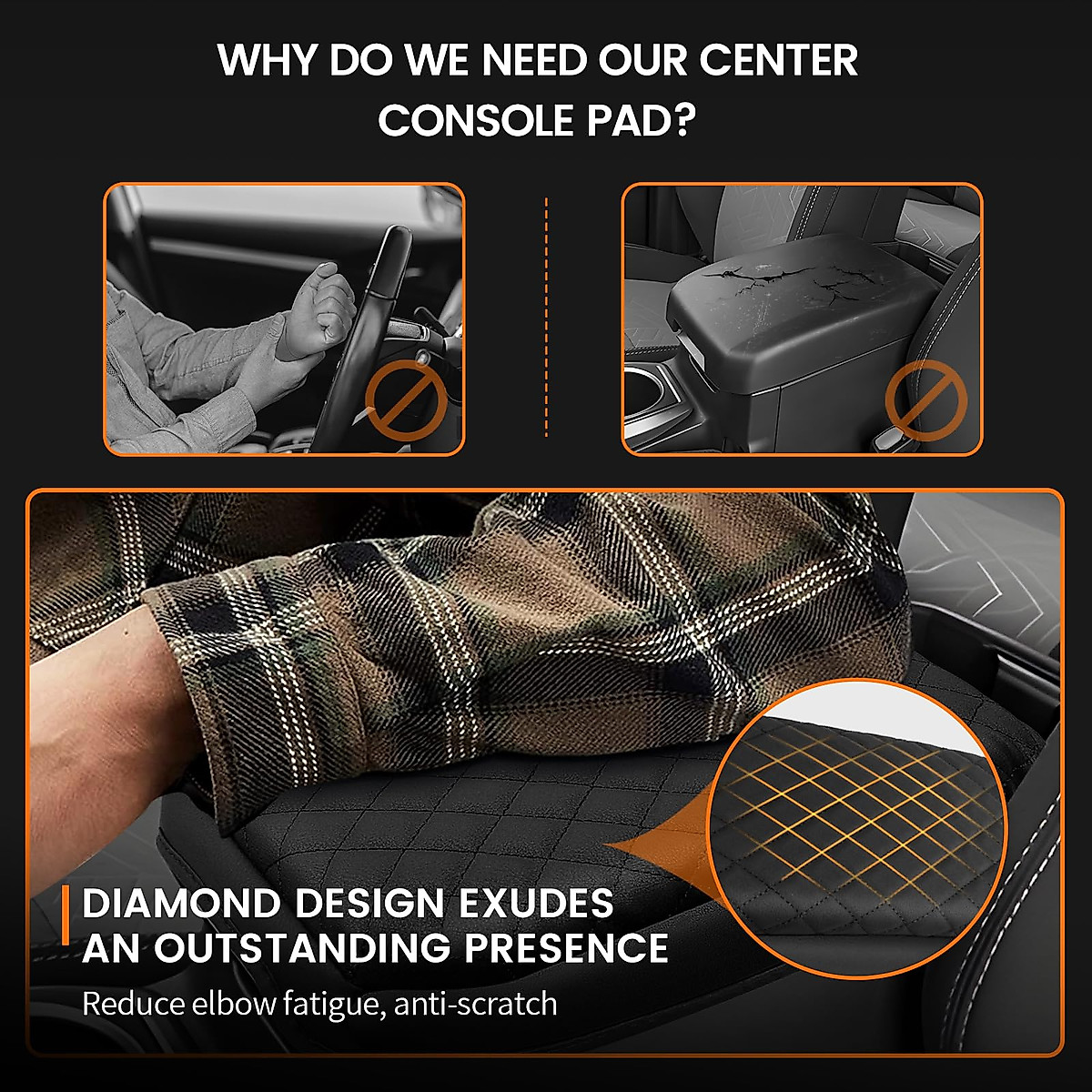 Rilsen Custom Fit for Center Console Cover Toyota Tacoma 2016-2023 Armrest Cover Center Console Pad Interior Accessories Car Armrest Seat Box Cover Protector